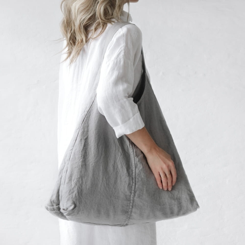Linen bag grey